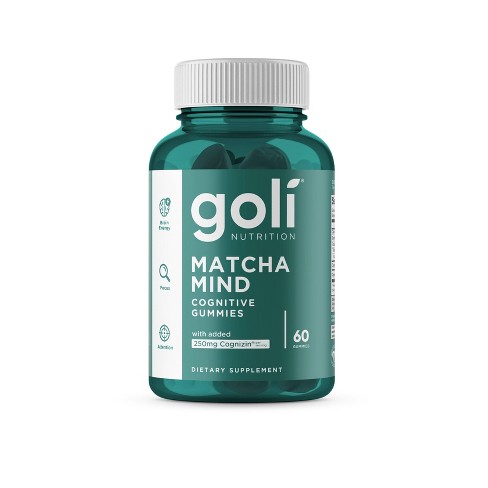 Goli Nutrition Matcha Mind Cognitive Vegan Gummies - 60ct : Target