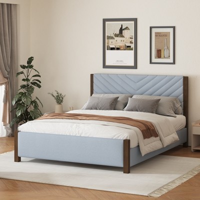 Xiyuyeu Mid-century Queen Size Upholstered Platform Bed With Tufted ...