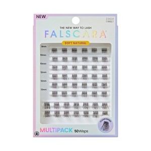 Falscara Multipack Lash Extensions - Soft Natural Lash Clusters - 50ct ...