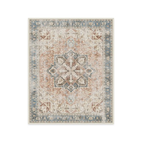 Ruggable Kamran Washable Vintage Persian Area Rug - Coral 8'x10'. : Target