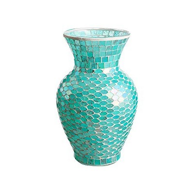 Blue Rose Polish Pottery Mosaic Flower Small Vase : Target