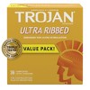 Trojan Ultra Ribbed Premium Lube Condoms - 36ct : Target