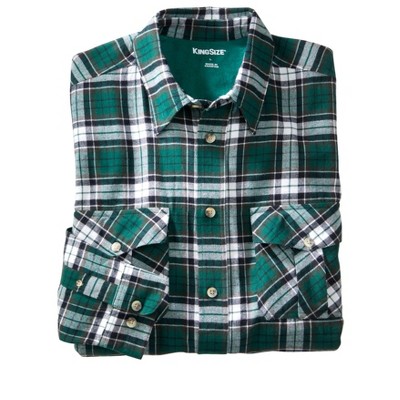 KingSize Signature Plaid Flannel Shirt - 3XL, Forest Plaid : Target