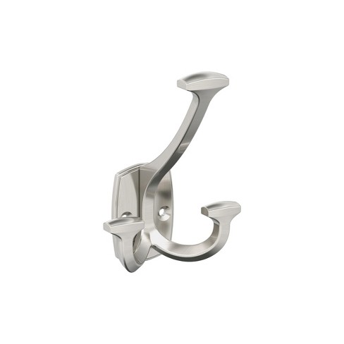 Amerock Vicinity Traditional Triple Prong Satin Nickel Wall Hook : Target