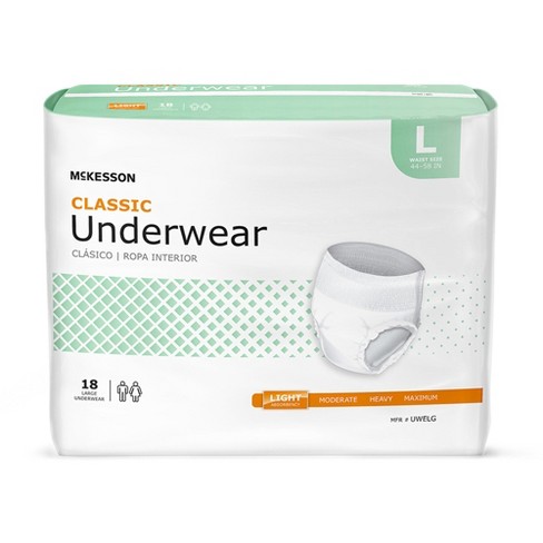 Mckesson Classic Incontinence Underwear, Light Absorbency, Unisex ...