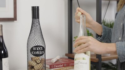 Twine Wine Bottle Cork Holder Metal Decorative Wine Cork Collection ...