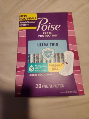 Poise Ultra Thin Incontinence Bladder Control Pads - Light Absorbency ...