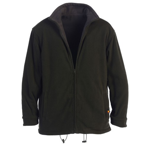 Gioberti Mens Zip Up Reversible Polar Fleece Heavy Jacket, Olive ...