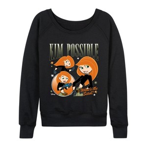 Women's Kim Possible Kim Bootleg Lightweight French Terry Wide Neck ...
