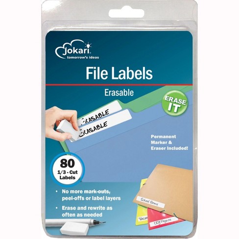 Jokari Erasable File Labels With Pen - Streamline Your Filing System ...