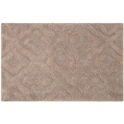 Knightsbridge Link Bath Rug Cotton Non Skid Back - 17x24", Stone : Target