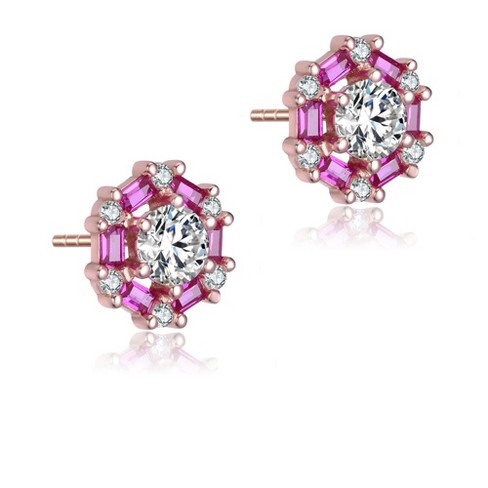 Stylish Halo Stud Earrings With A Gleaming Design And Sparkling Detail ...