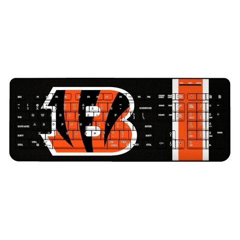 Keyscaper Nfl Stripe Wireless Usb Keyboard - Cincinnati Bengals : Target