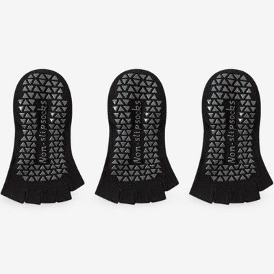 Anna-Kaci Women's Toe Socks for Yoga Pilates Non-Slip Grip 3 Pack : Target