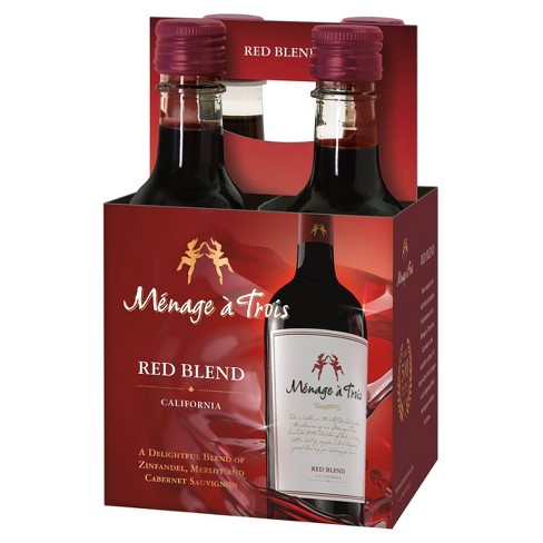 Ménage à Trois Red Blend - 4pk/187ml Bottles : Target