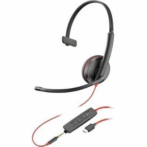 Poly Blackwire 3215 Monaural USBC Headset + 3.5mm Plug + USB-C/A ...