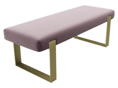 Vant Upholstered Bed Bench - Velvet Dusty Rose - Burnished Brass : Target