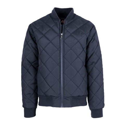 Spire By Galaxy Men's Quilted Bomber Jacket - Navy, Small : Target