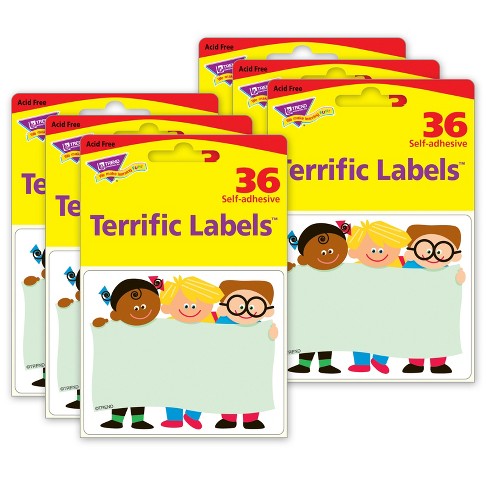 Trend Kids Terrific Labels, 36 Per Pack, 6 Packs : Target