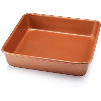 8" Nonstick Aluminized Steel Square Baking Pan Gold - Figmint™ : Target