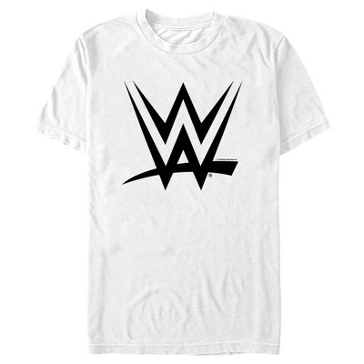 Men's Wwe Classic Black Logo T-shirt - White - Medium : Target