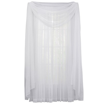 Collections Etc Decorative Sheer Fabric Rod Pocket Top Window Curtain ...