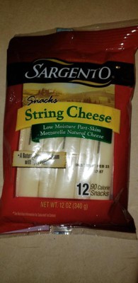 Sargento Natural Mozzarella String Cheese - 12ct : Target
