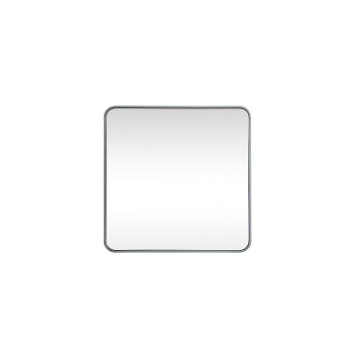 Elegant Lighting Soft Corner Metal Square Mirror 42x42 Inch In Silver ...