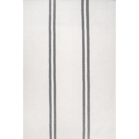 Lauren Liess X Rugsusa - Elowen Double Striped Wool Area Rug, 10'x14 ...