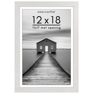 Americanflat 12x18 Wide Molding Picture Frame - White : Target