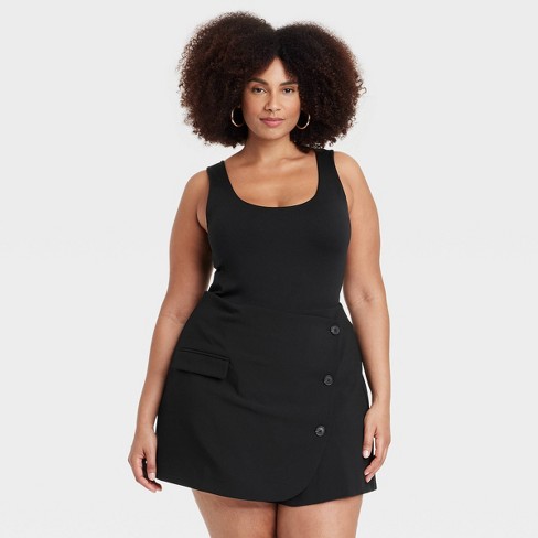 Women's Slim Fit Seamless Tank Top - A New Day™ Black 4x : Target