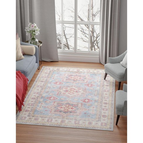 Unique Loom 9' 5 X 13' 1 Ruth Timeless Light Blue Rectangle Area Rug ...