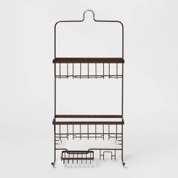 Wide Rustproof Shower Caddy With Lock Top Aluminum - Made By Design ...
