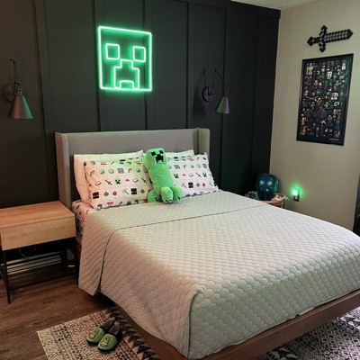 Minecraft Creeper 14"x7" Kids' Pillow Buddy Green : Target