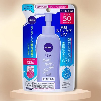 Nivea UV Super Water Gel SPF50 | It can be used as makeup base | Sun ...