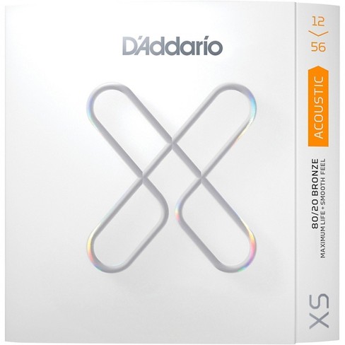 D'addario Xs Acoustic 80/20 Bronze Coated Guitar Strings Light Top ...