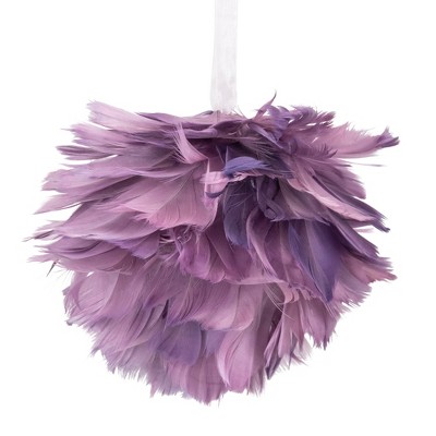 Northlight 5.5" Layered Purple Feather Christmas Ball Ornament : Target