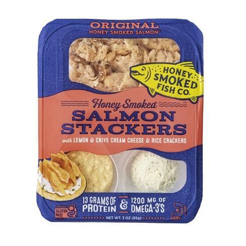Honey Smoked Fish Co. Salmon Stackers Original - 3oz : Target