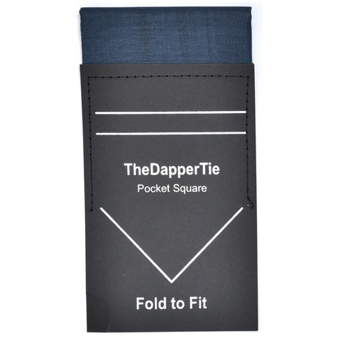 Thedaappertie Men's Dark Gray Cotton Extra Thick Flat Pre Folded Pocket ...