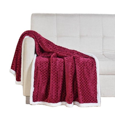 Soft Braided And Comfortable Plush All Season 50" X 60" Throw Blanket ...