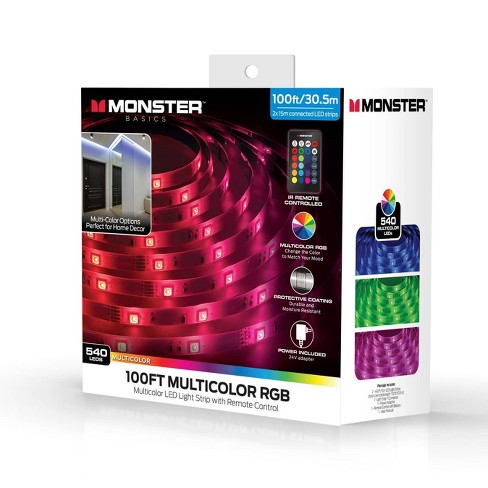 Monster 100' Rgb Led Light Strip Indoor : Target