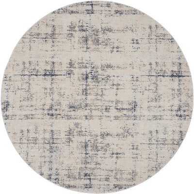 Nourison Rustic Textures Abstract Indoor Area Rug Ivory Blue 7'10" X ...