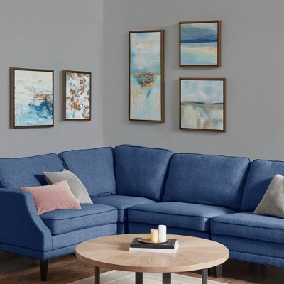 (set Of 5) Horizon Gallery Art Set With Bronze Frame Blue : Target