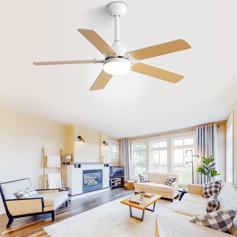 Homlux 42" Noiseless Ceiling Fan W/dimmable Light Remote Control And ...