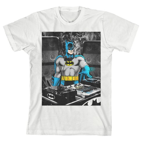 Dj Batman White Graphic Tee Toddler Boy To Youth Boy : Target