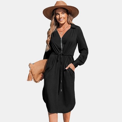 Women's City Chic Black Midi Dress - Cupshe-l-black : Target