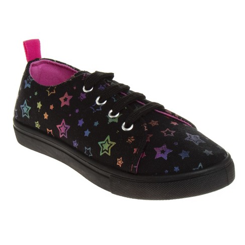 Nanette Lepore Little Kids Girls Canvas Sneakers - Black, 13 : Target