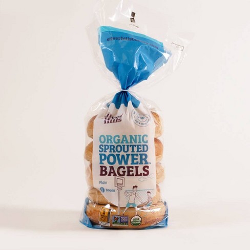 Silver Hills Bakery Organic Sprouted Power Bagels Plain - 14oz/5ct : Target