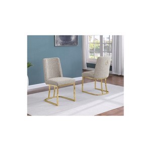 HomeStock 29.1 in H Gray Finish Square Wood Frame Straight Armchair Set ...