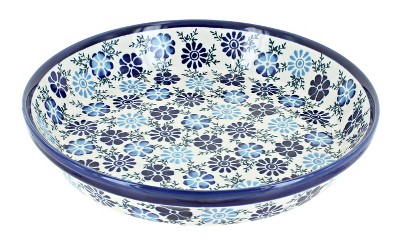 Blue Rose Polish Pottery Iris Pie Plate : Target